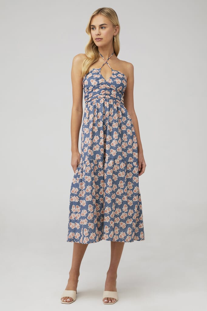 Bishop + Young | Aeries Halter Dress in Petal Print| FashionPass