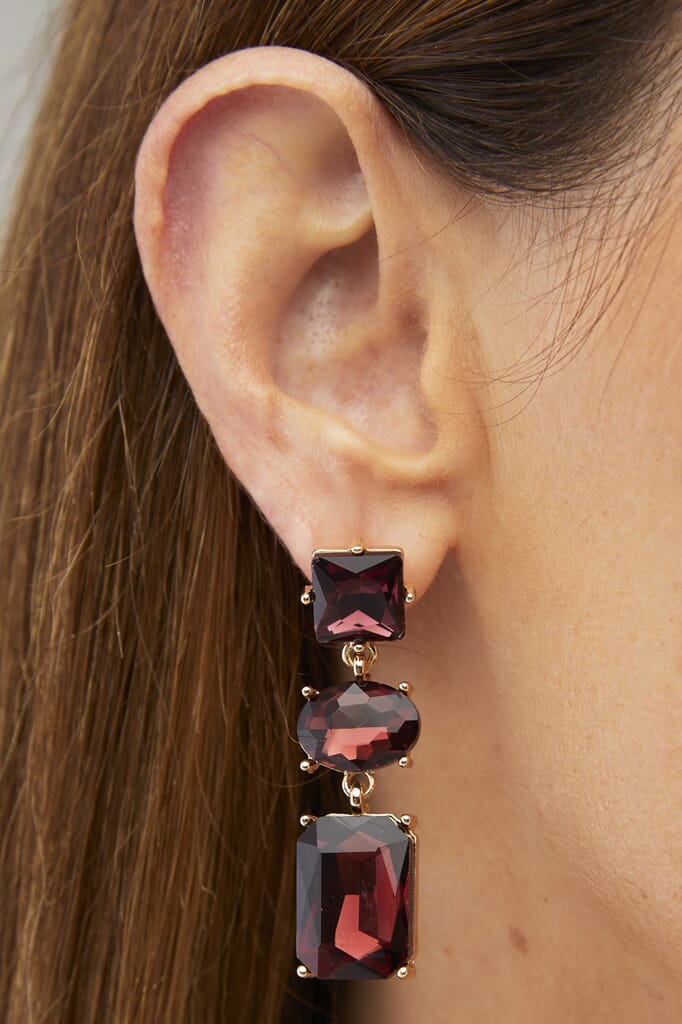 Petit Moments | Allie Earrings in Burgundy| FashionPass
