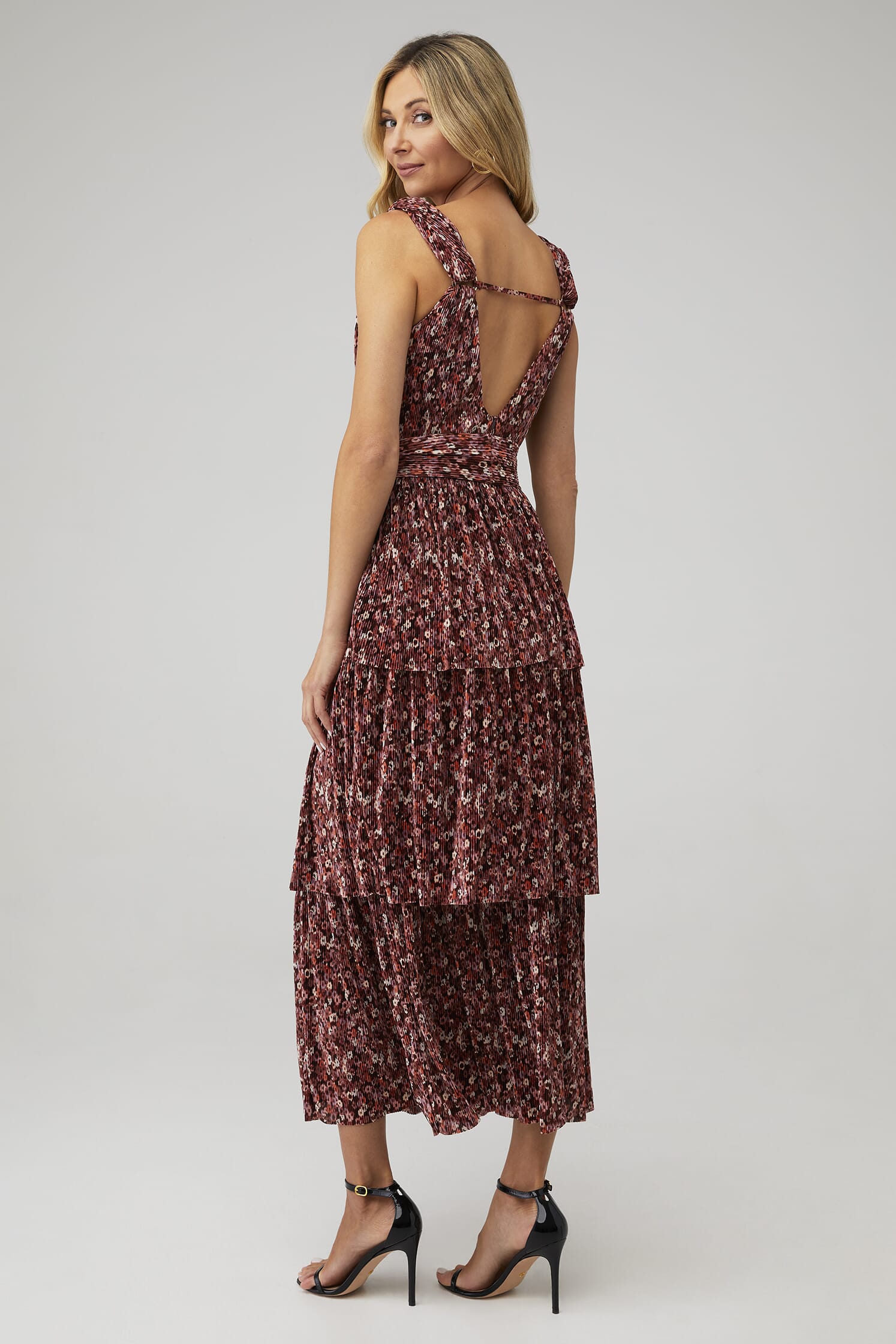 SABINA MUSAYEV | Alma Midi Dress in Ruby Print| FashionPass