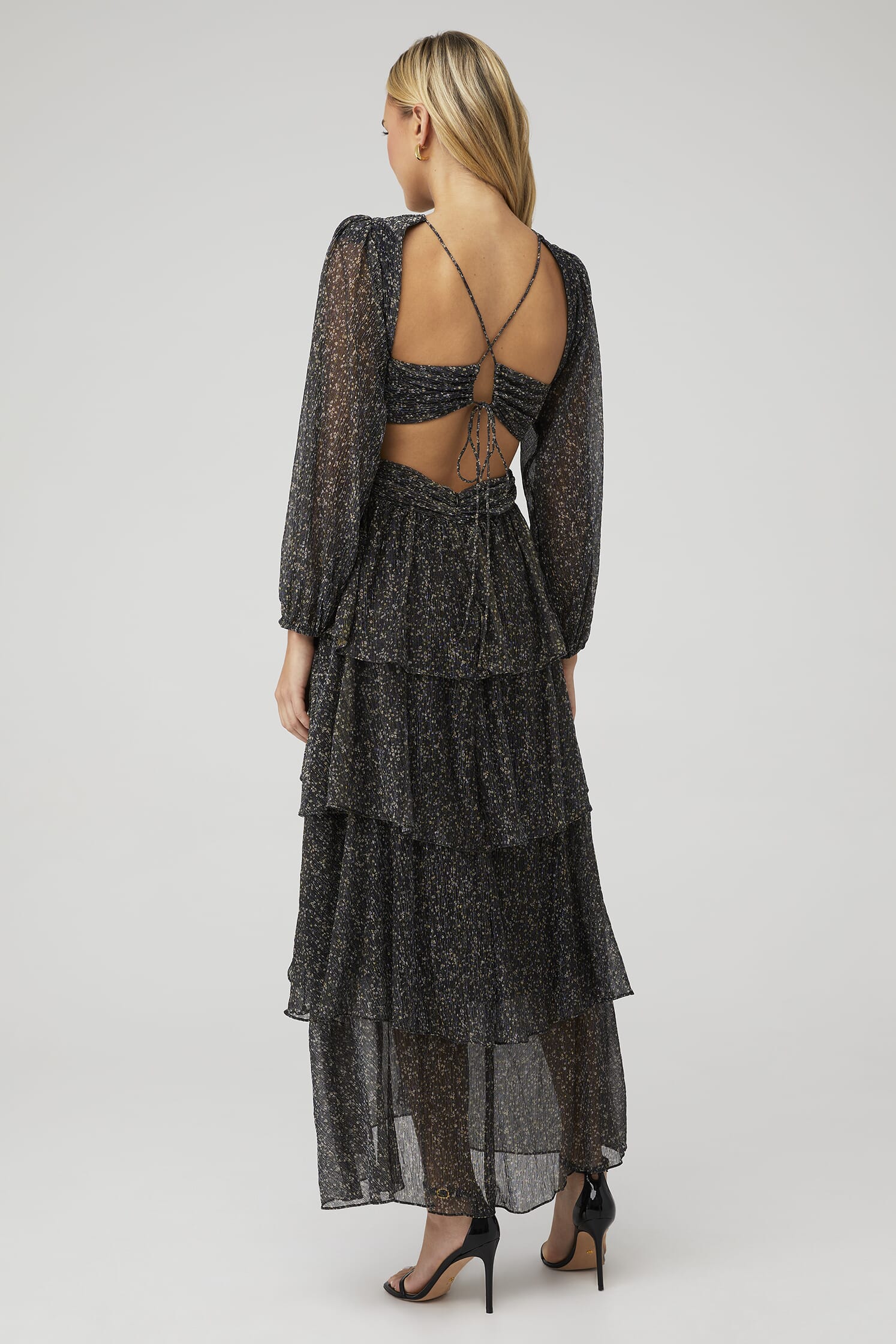 ASTR | Anora Dress in Black Multi| FashionPass