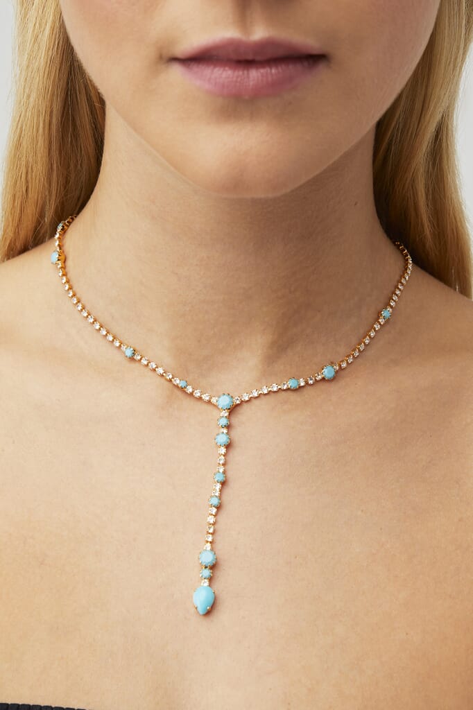 Elizabeth Cole | Arlo Necklace in Turquoise| FashionPass