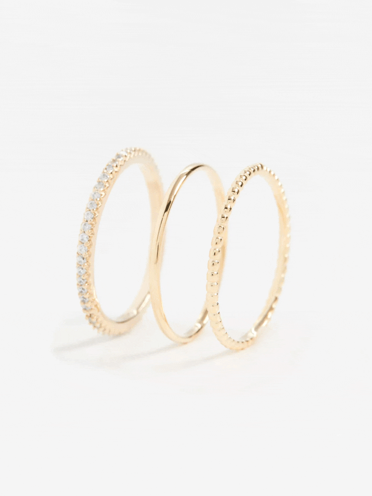 Shashi AURA RING SET in gold