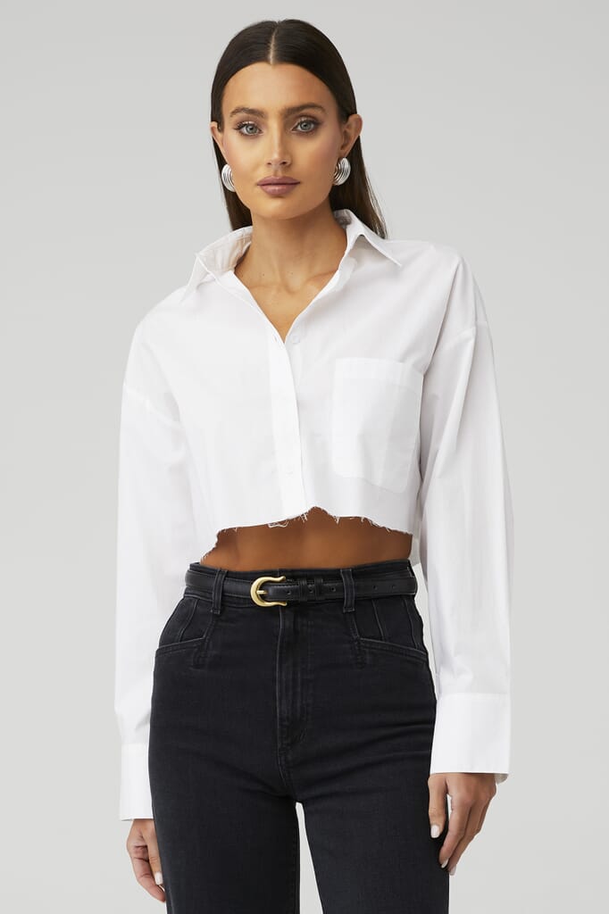 NIA | Austin Shirt in White| FashionPass
