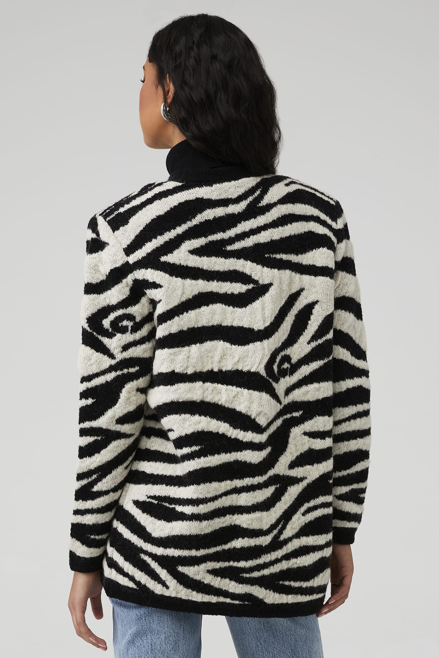 Ronny Kobo | Blair Knit Cardigan in Zebra Multi| FashionPass