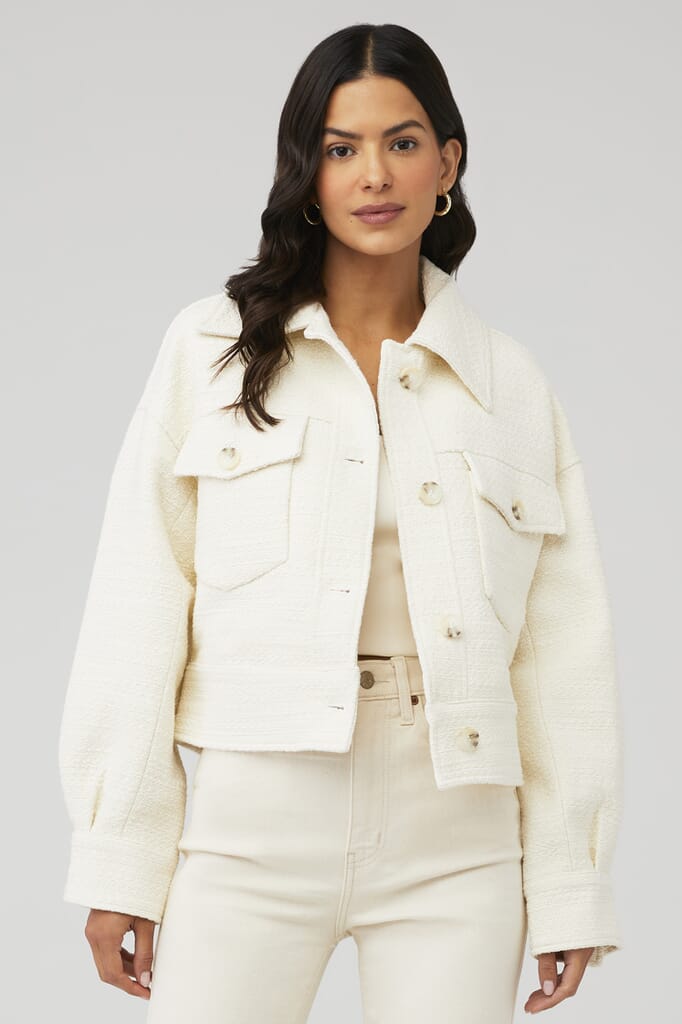 Line & Dot | Charlie Jacket in Ivory| FashionPass