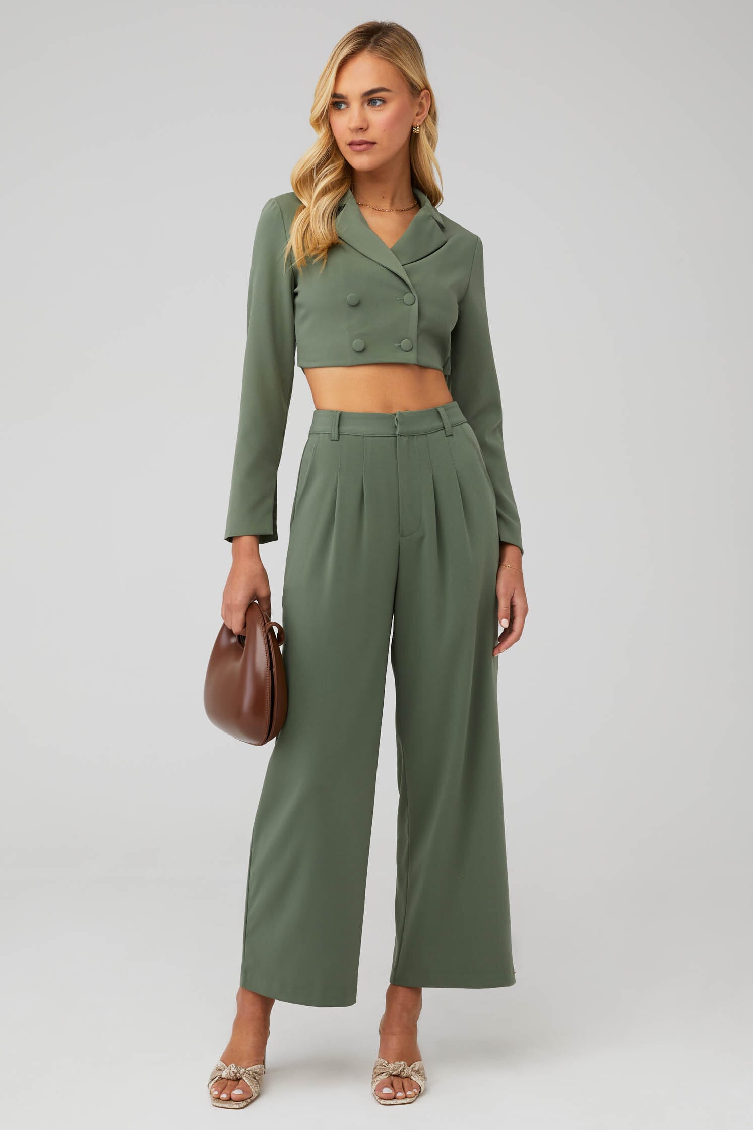 Sage the Label | Cool Classic Pant in Olive| FashionPass