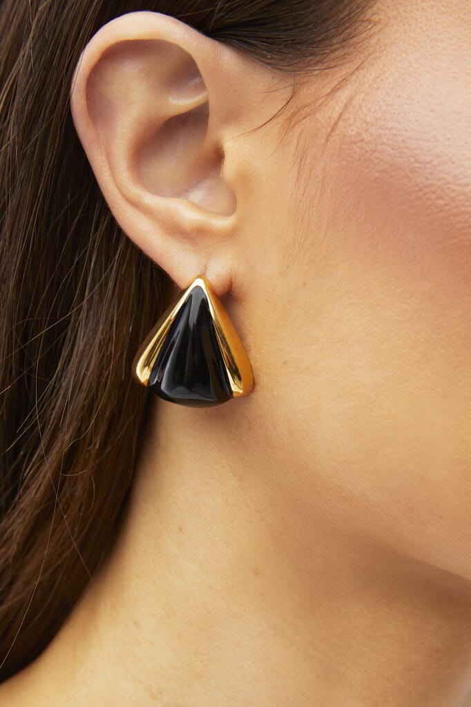 8 Other Reasons | Pyramid Earring in Black| FashionPass