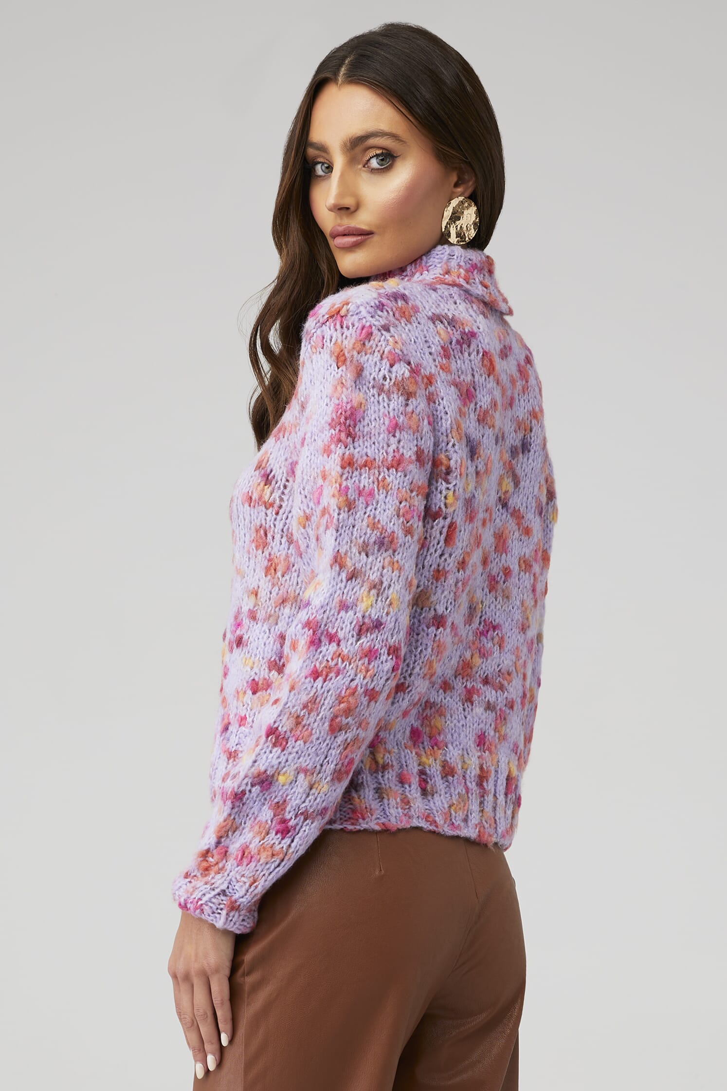 John + Jenn By Line | Fleur Sweater in Lilac Wildflower| FashionPass