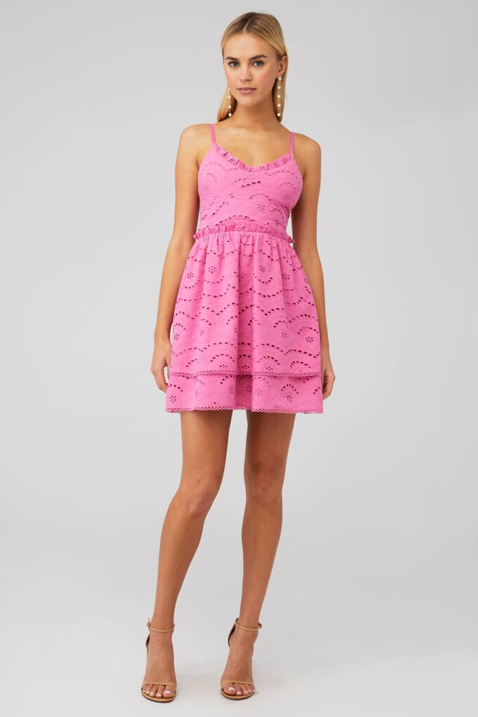 Winston White | X Fashionpass Francesa Mini Dress in Pink| FashionPass
