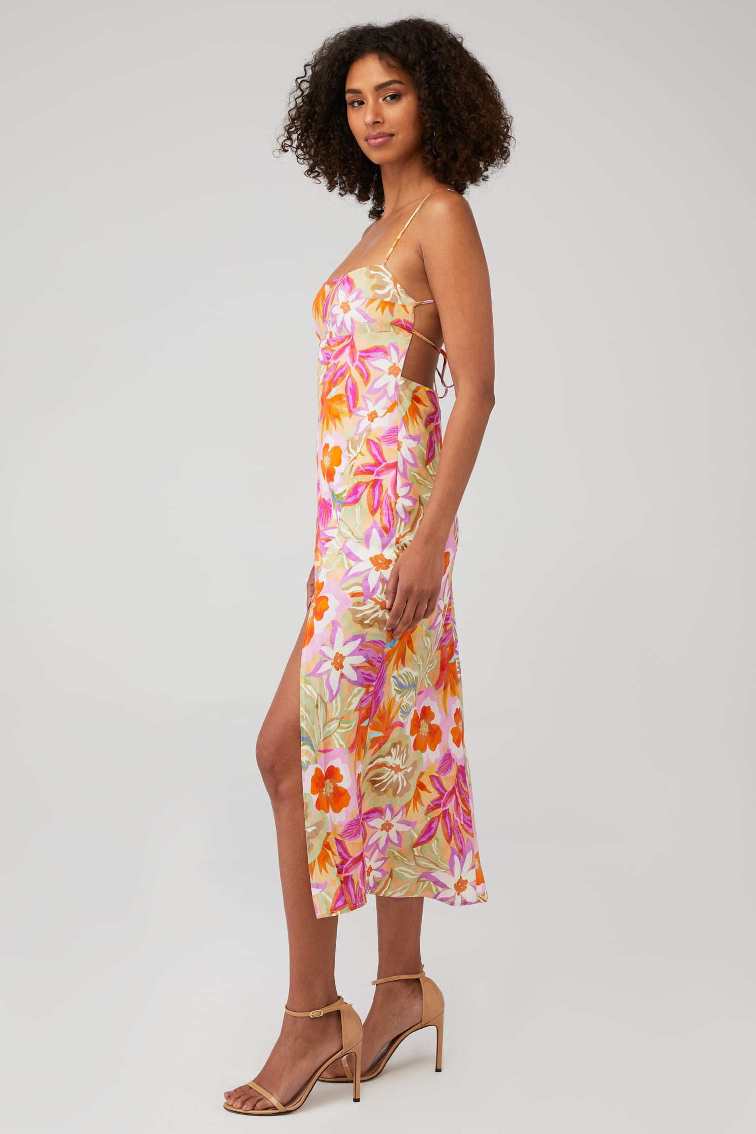 ASTR | Gabriella Dress in Orange Purple Multi| FashionPass