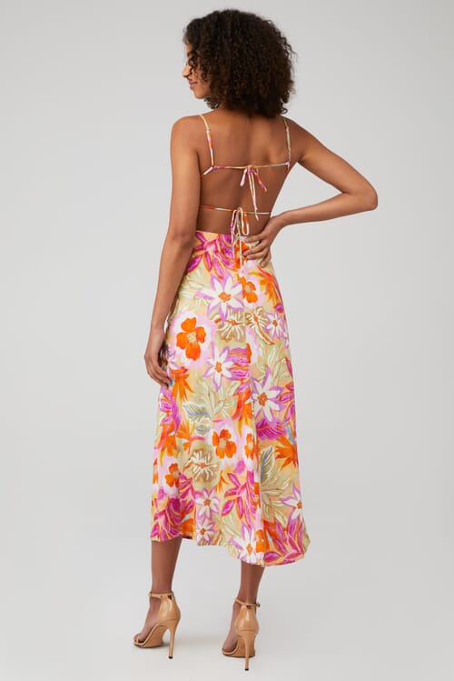 ASTR | Gabriella Dress in Orange Purple Multi| FashionPass