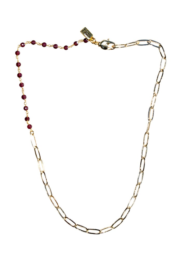 Native Gem | Gia Necklace in Gold Garnet| FashionPass