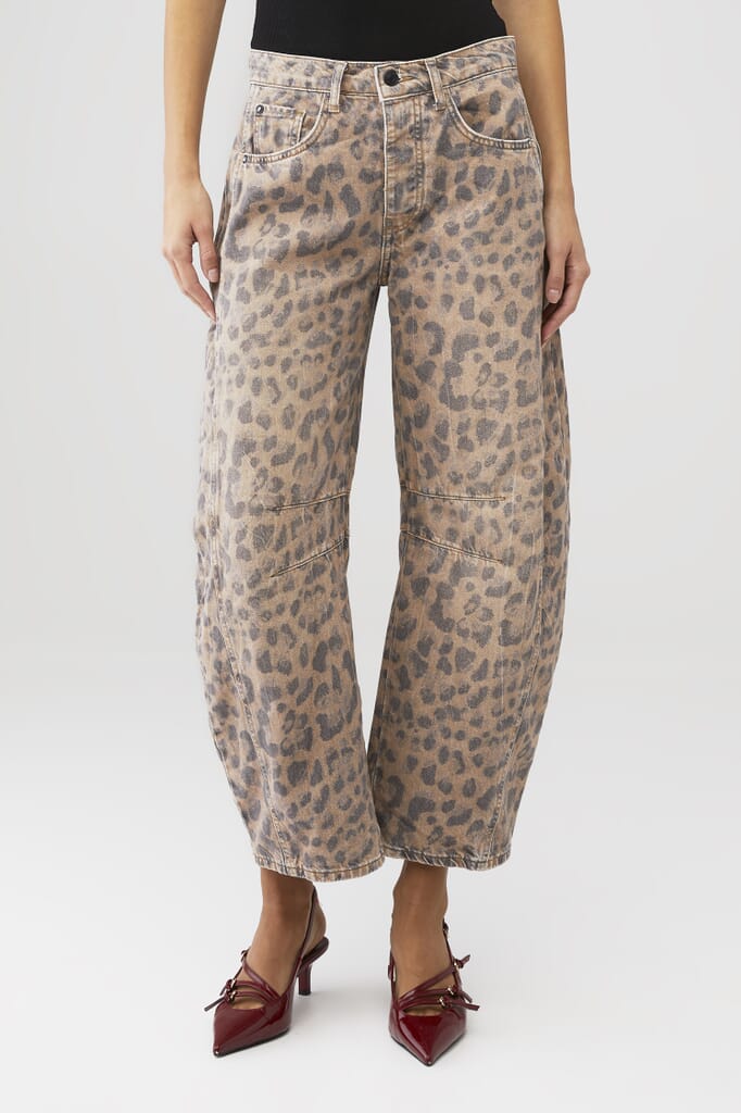 Free People | Good Luck Barrel Jean in Leopard| FashionPass