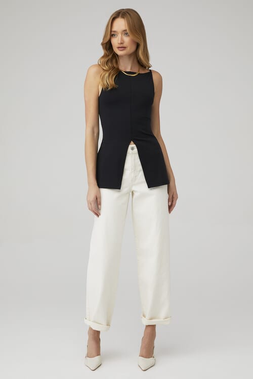 WeWoreWhat | High Neck Fly Away Top in Black| FashionPass