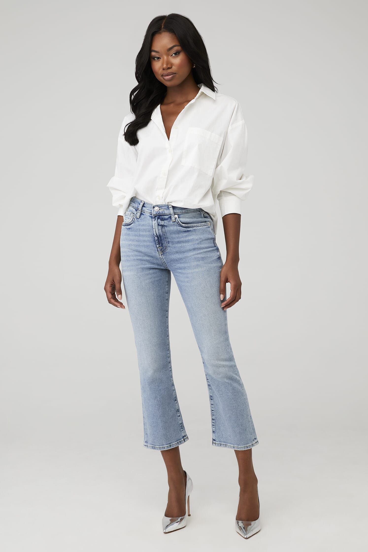 7 For All Mankind | High Waist Slim Kick in Must| FashionPass