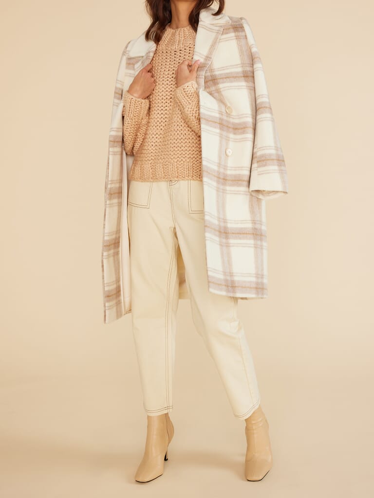MINKPINK | Iris Coat in Cream Multi| FashionPass