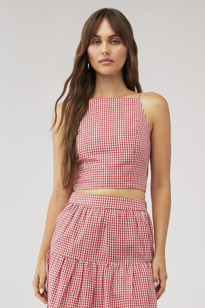 Elodie | Jamie Top in Red Gingham| FashionPass