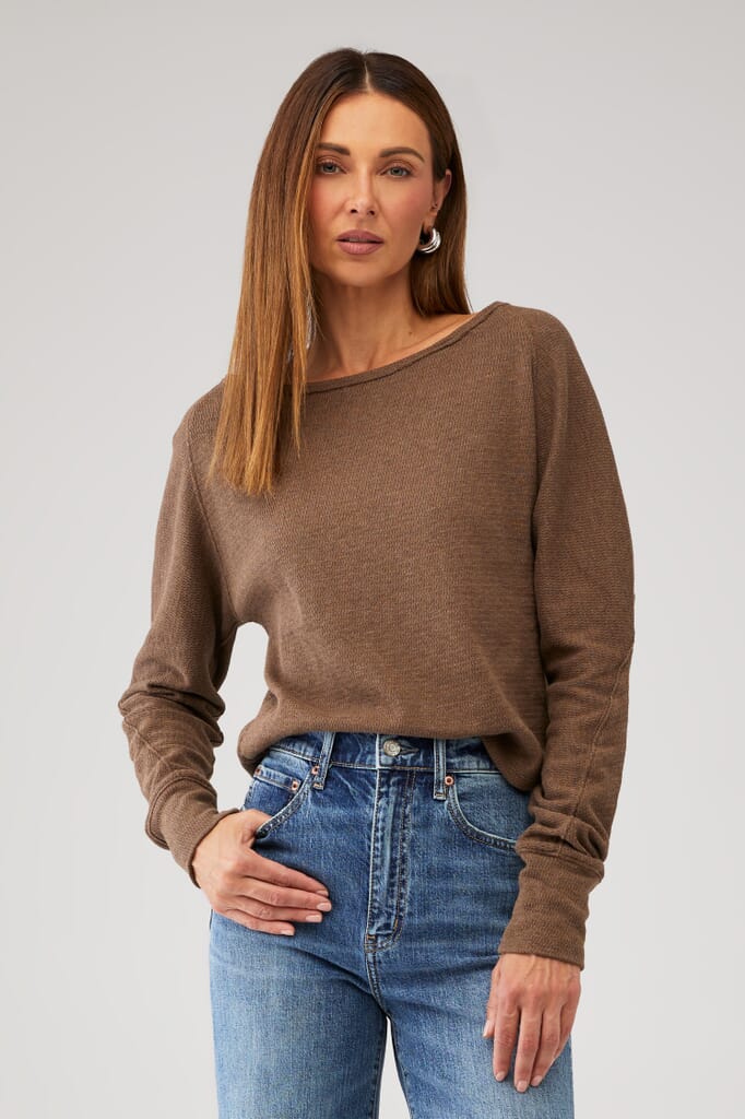 Free People | Jess Long Sleeve in Coco Brown | FashionPass