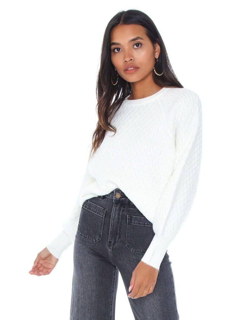 Line & Dot | Jillian Sweater in Ivory| FashionPass