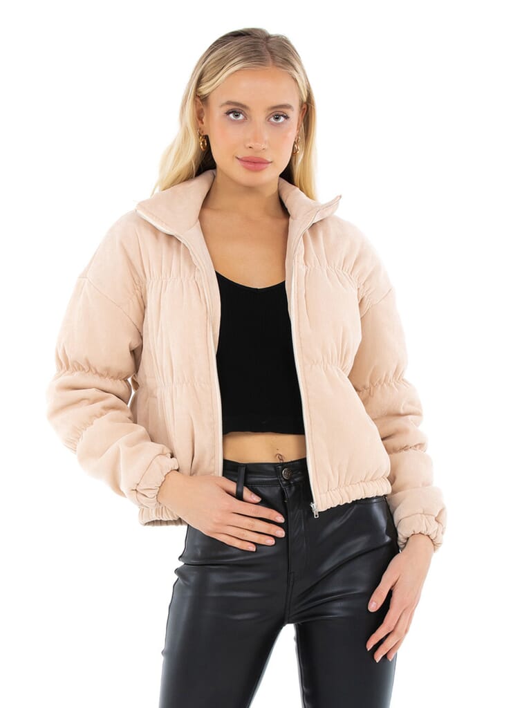SNDYS | Kain Bomber Jacket in Sand| FashionPass