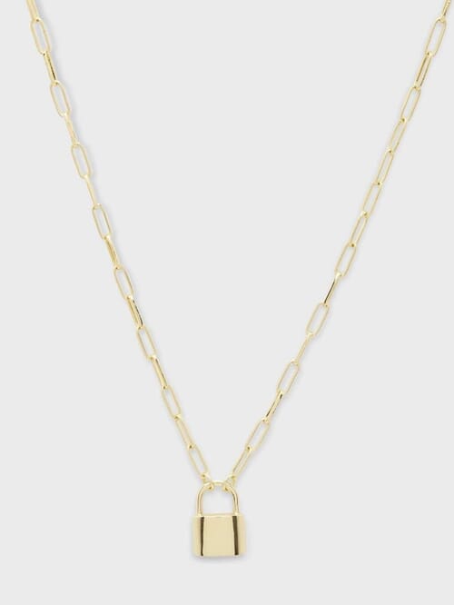 KARA PADLOCK CHARM NECKLACE