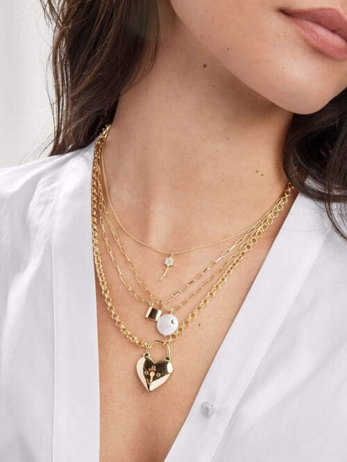Kara padlock charm necklace store