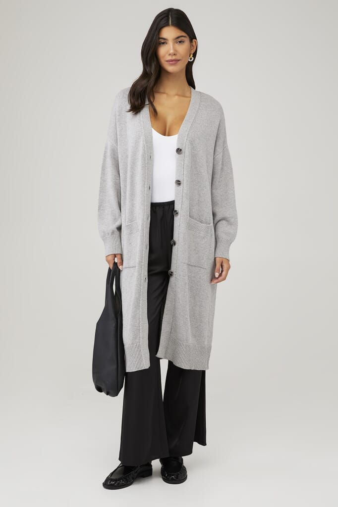 525 America | Kit Duster Cardigan in Grey Mist Heather| FashionPass