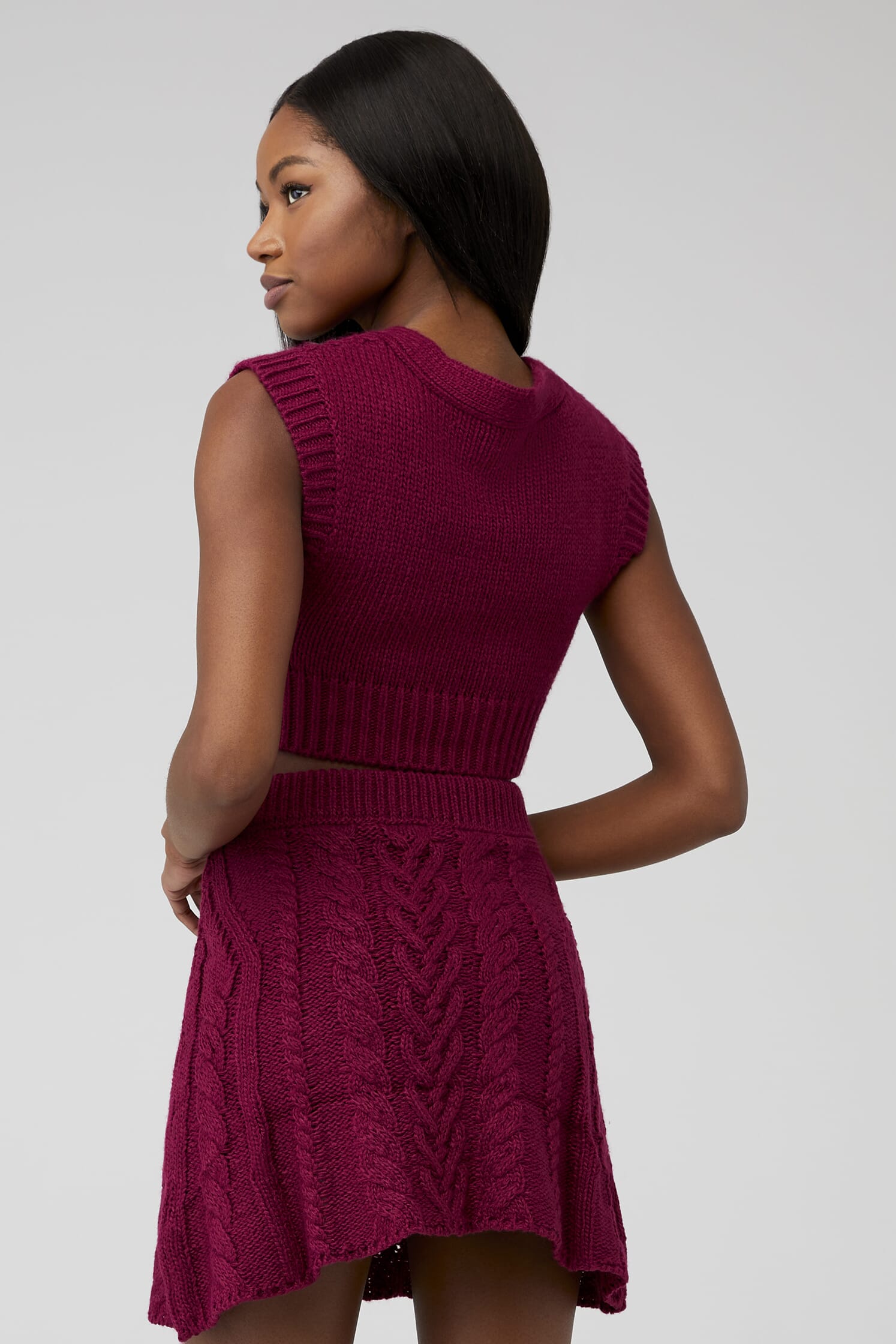 For Love & Lemons | Layton Cropped Vest in Red| FashionPass