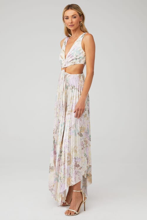 SIGNIFICANT OTHER | Leah Dress in Garden Beige | FashionPass