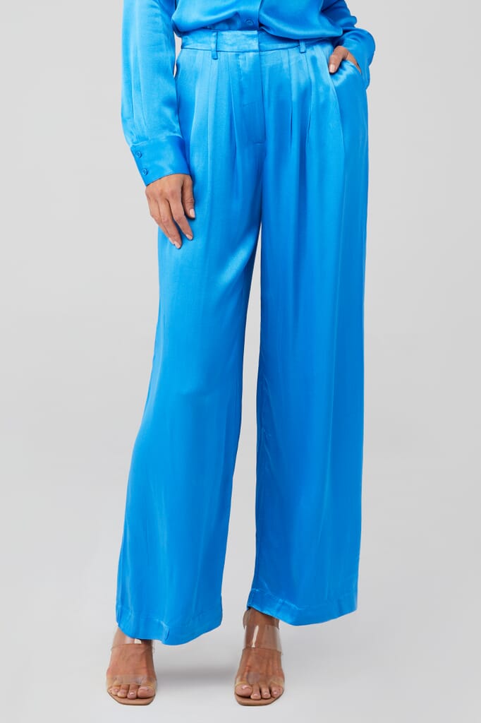 Bardot | Lena Pin Tuck Pant in Bold Blue | FashionPass