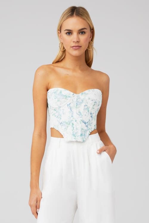 Bardot Lila Bustier In Water Floral FashionPass Bardot Lila Bustier In Water Floral FashionPass