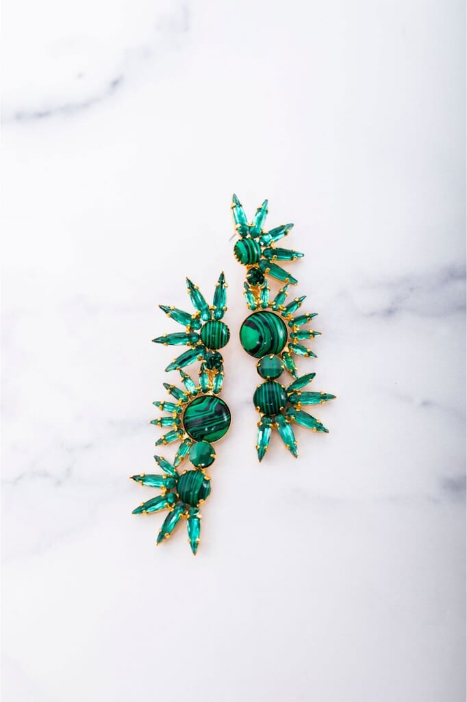 Elizabeth Cole | Livy Earrings in Green| FashionPass