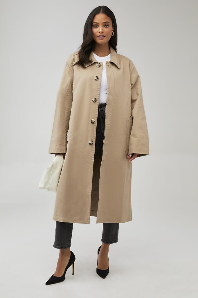 Good American | Mac Coat in Mineral001| FashionPass