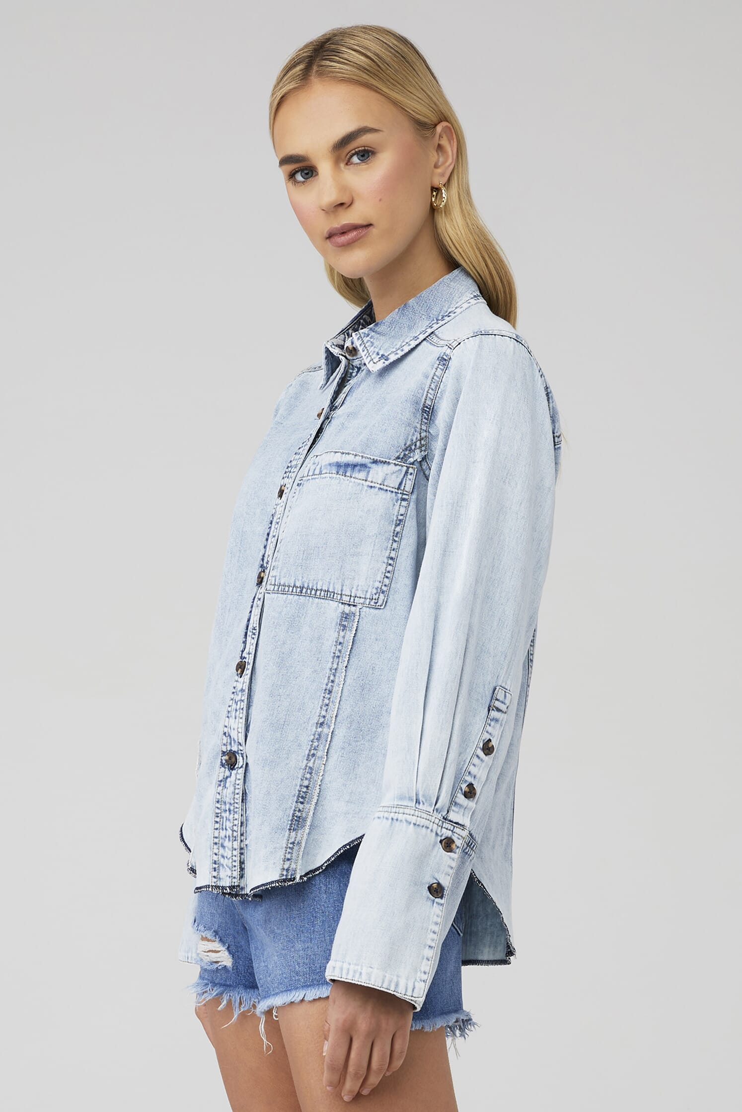 Free People | Mackenzie Denim Top in Vintage Blue| FashionPass