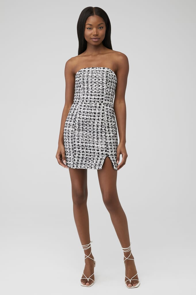 Amanda Uprichard | Mandy Slit Dress in Kelly | FashionPass