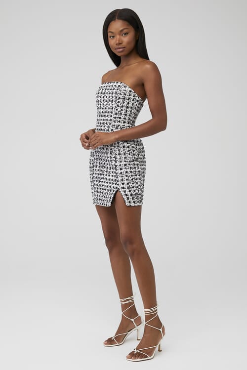 Amanda Uprichard | Mandy Slit Dress in Kelly| FashionPass