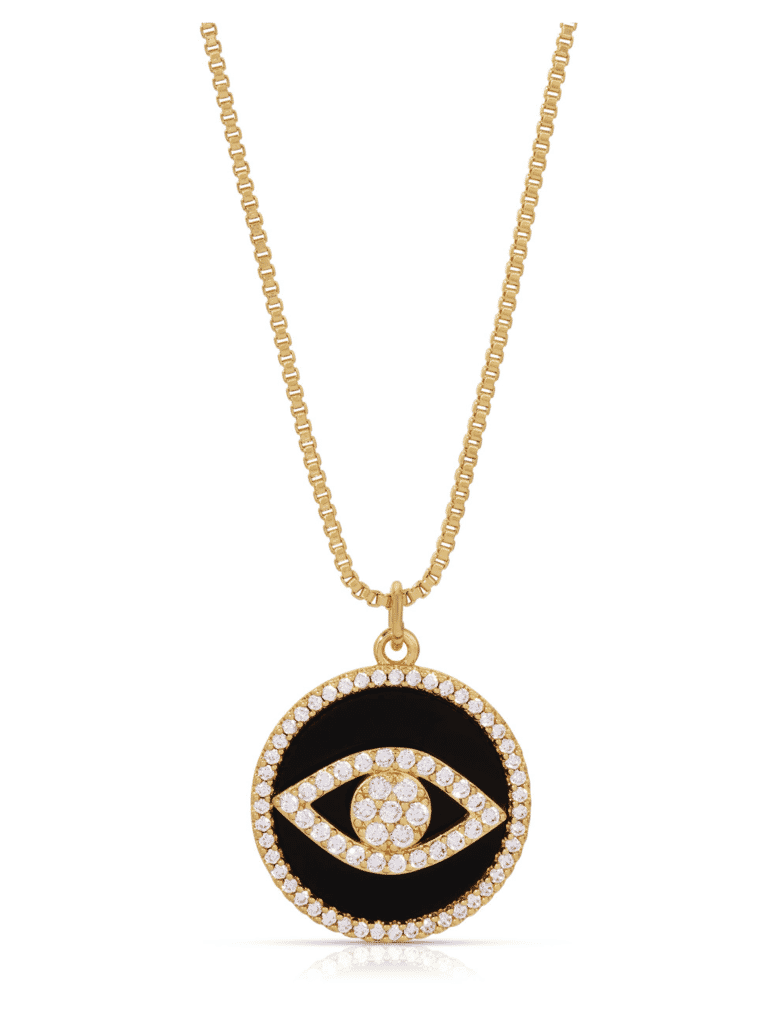 Joy Dravecky | Mati Black Onyx Stone Inlay Necklace in Black| FashionPass