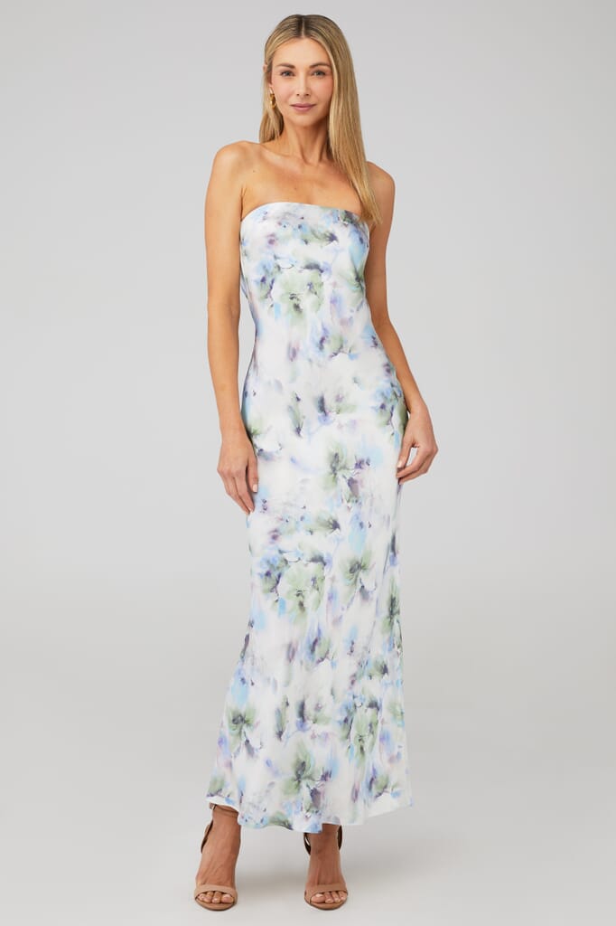 BEC + BRIDGE | Moon Dance Strapless Dress in Watercolour Floral ... BEC + BRIDGE | Moon Dance Strapless Dress in Watercolour Floral ...