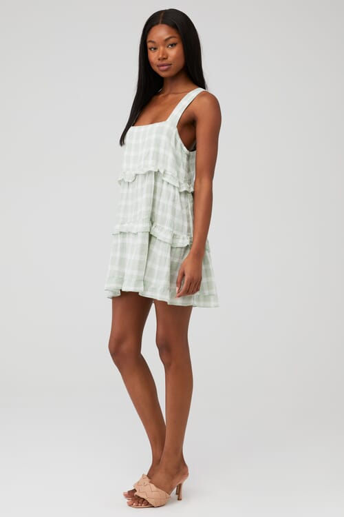 Show Me Your Mumu | Napa Mini Dress in Green Plaid| FashionPass