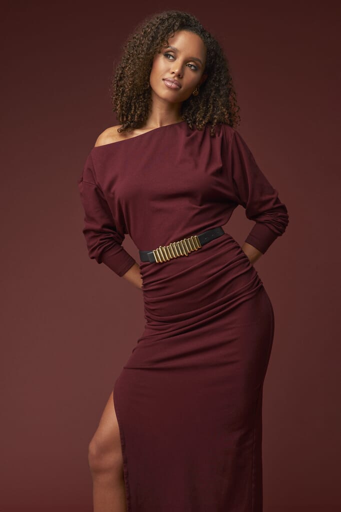 ASTR | Nary Dress in Wine| FashionPass