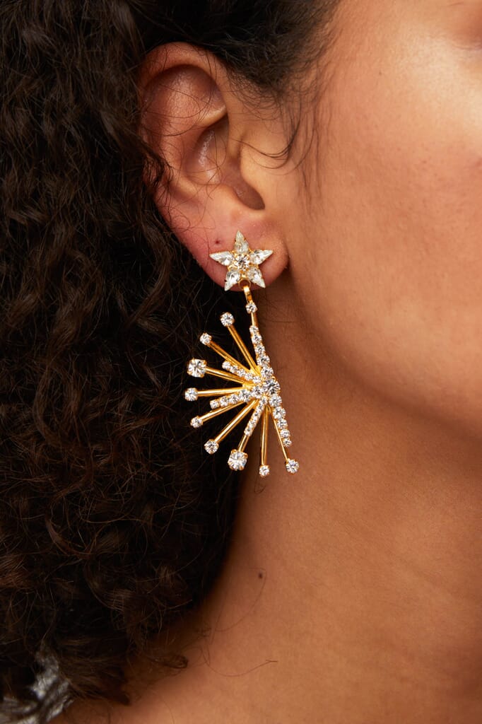 Elizabeth Cole NOVA EARRINGS in gold