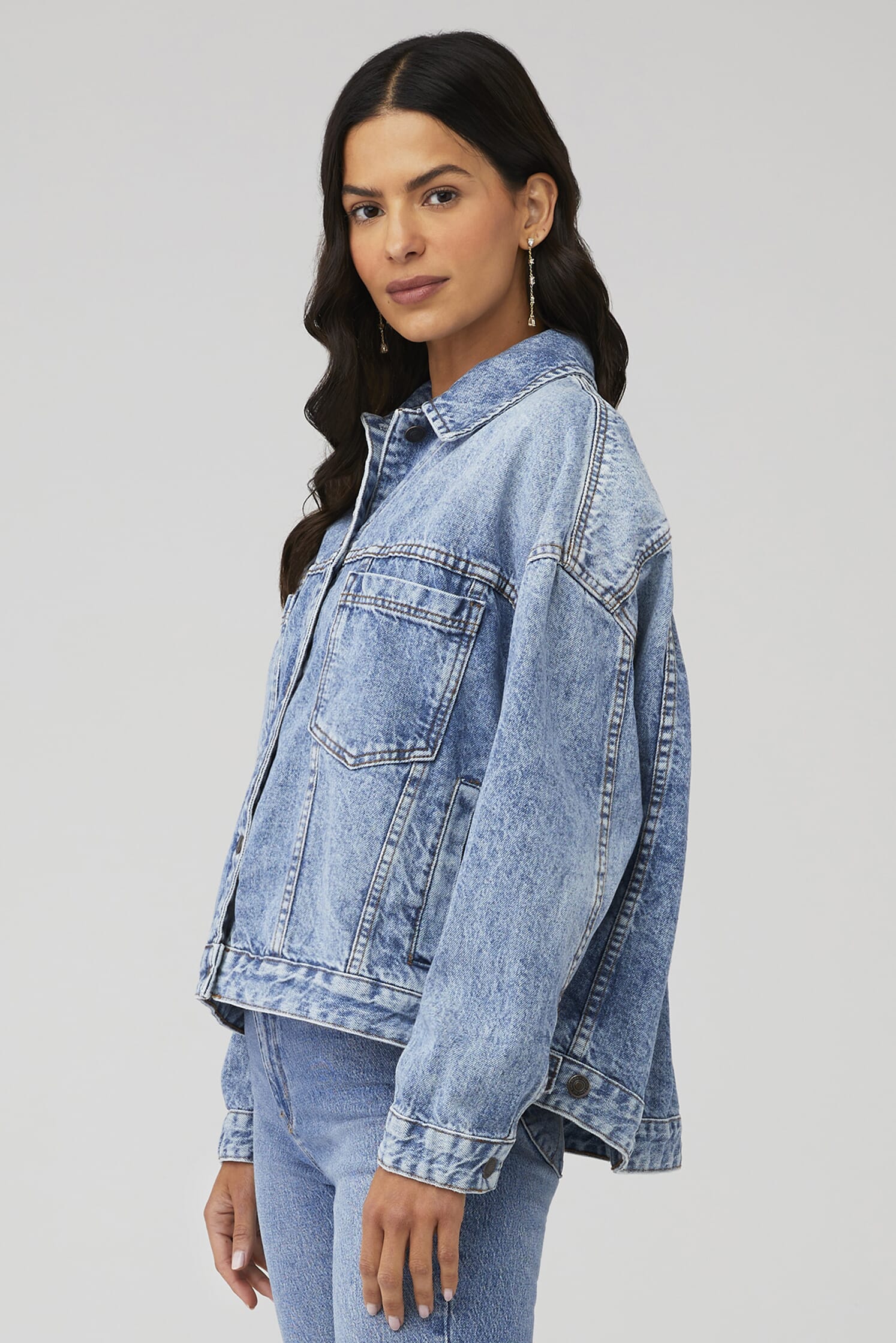 Free People | Opal Swing Denim Jacket in Ocean Night| FashionPass