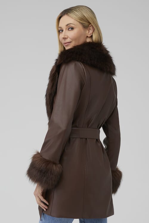 Show Me Your Mumu | Penny Lane Coat in Cocoa Faux Leather | FashionPass