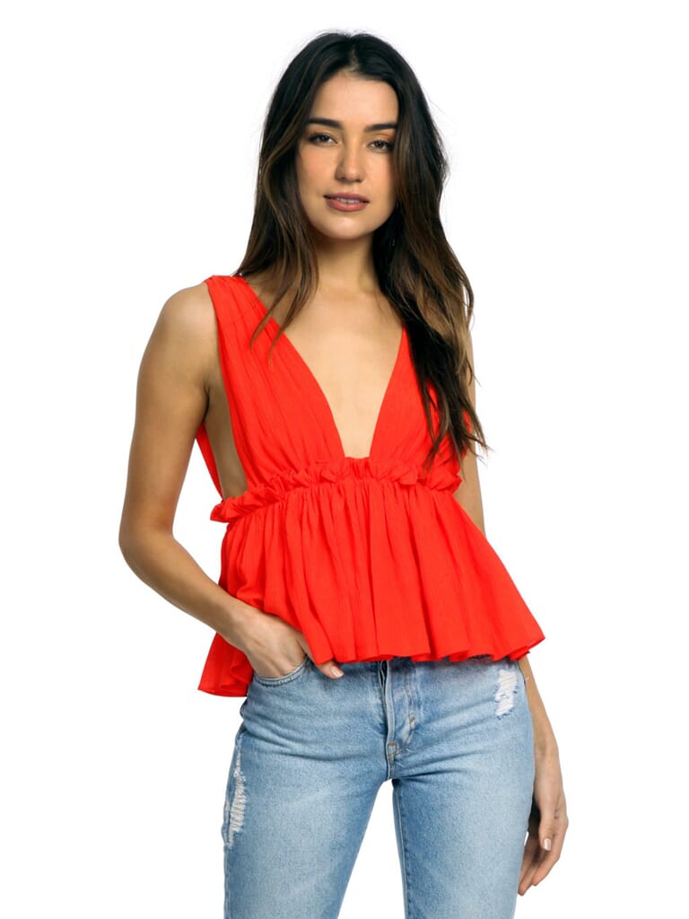 Line & Dot | Phi Phi Top in Tangerine| FashionPass