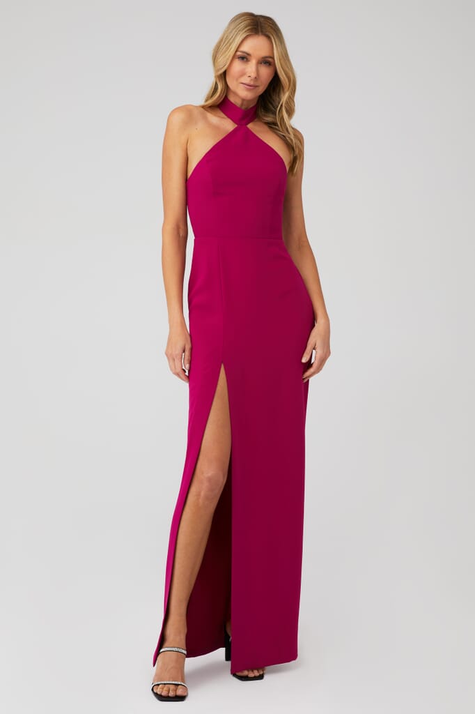 Amanda Uprichard | Queen Gown in Magenta| FashionPass