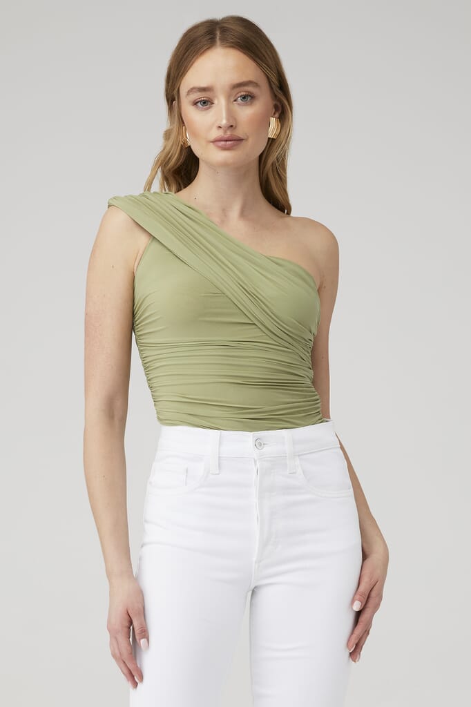 Ronny Kobo | Ranada Top in Pistachio| FashionPass
