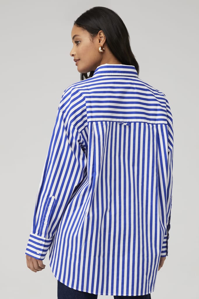 PISTOLA | Rena Button Down in Cobalt Stripe| FashionPass