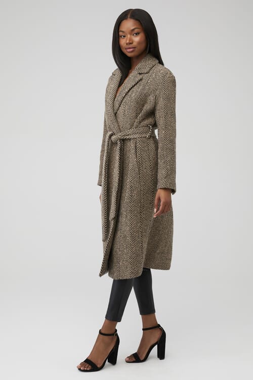 ASTR | Rhodes Coat in Taupe-Black | FashionPass