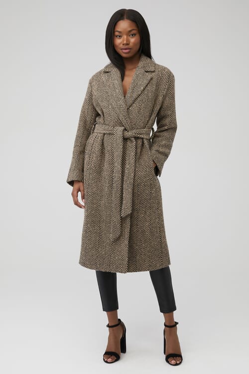 ASTR | Rhodes Coat in Taupe-Black | FashionPass