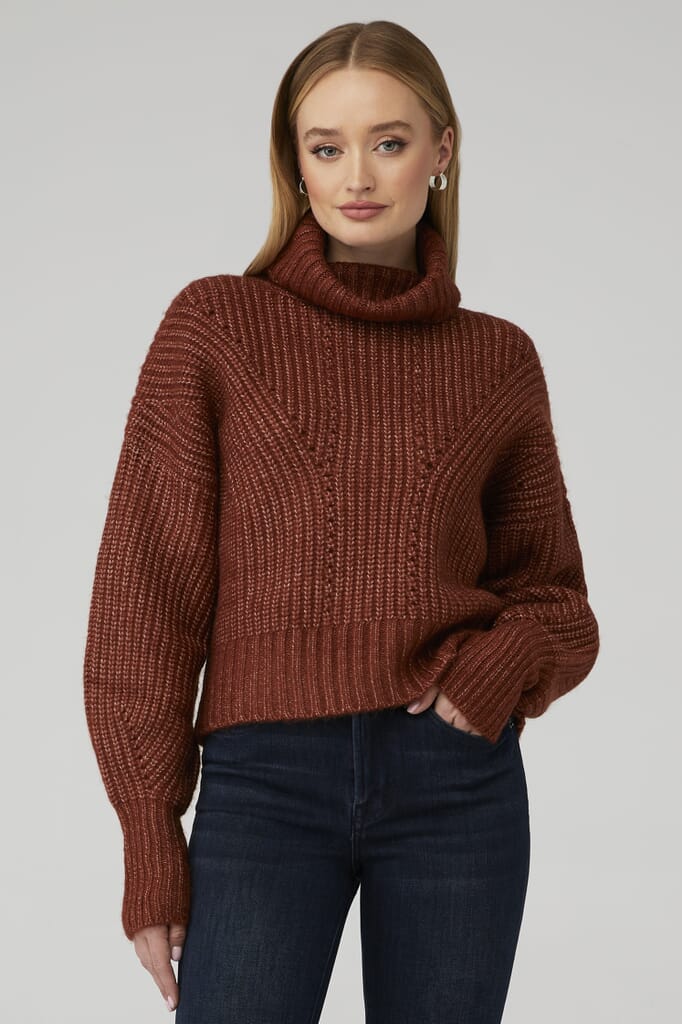 Varley | Rogan Cropped Knit in Smoked Paprika| FashionPass